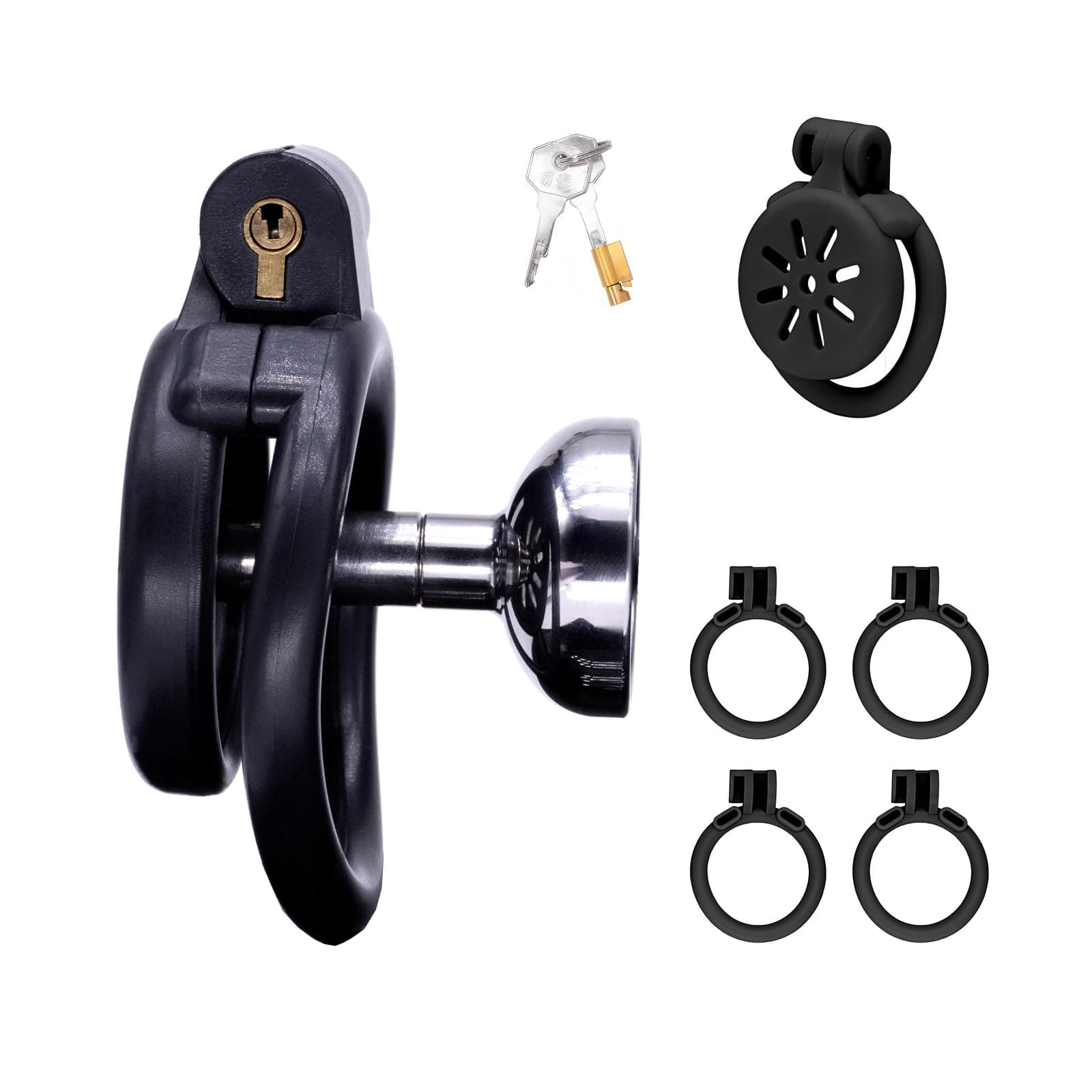 Inverted Chastity Cage with Catheter-Flat Resin Male Device with Urinal ...